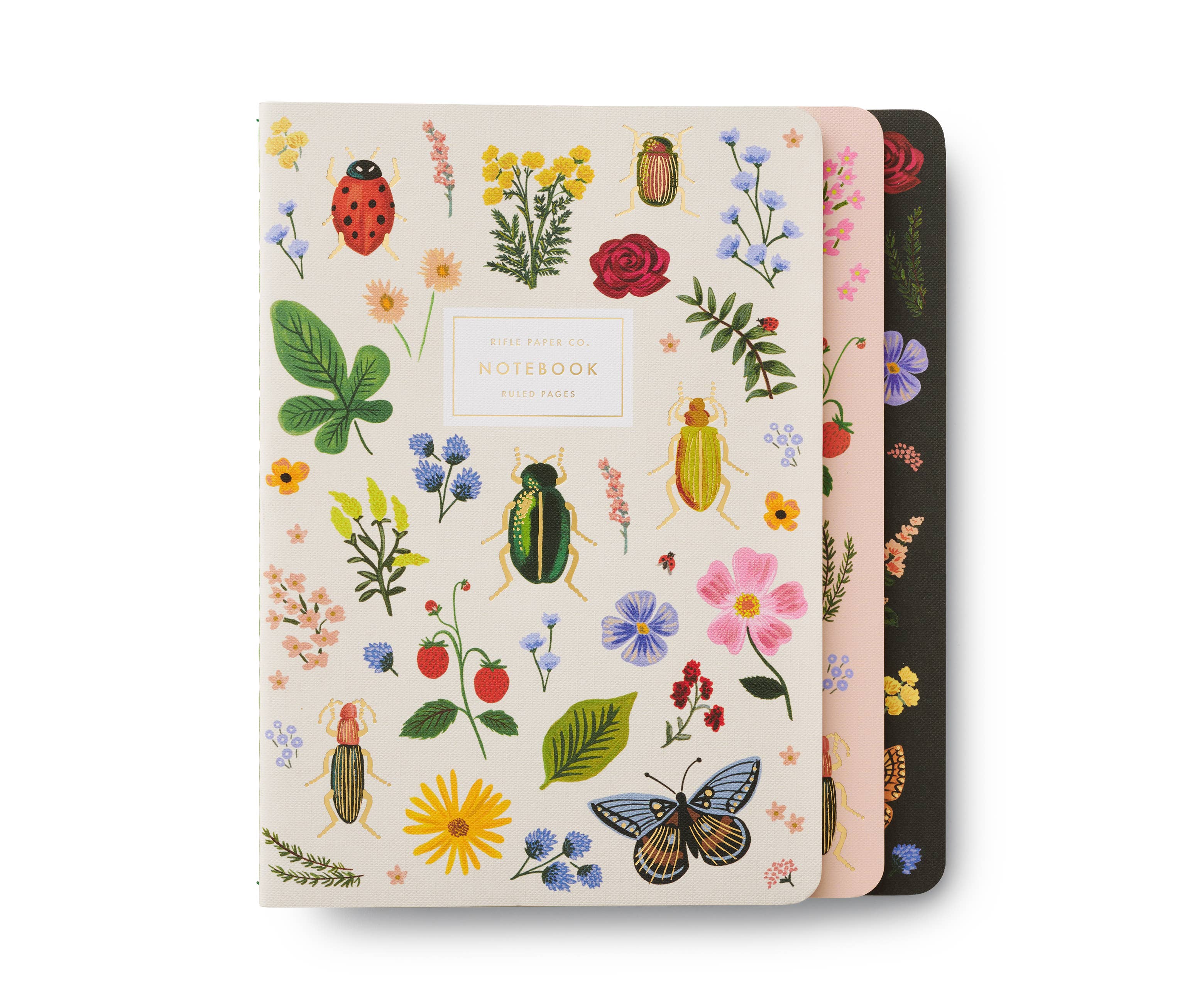 Rifle Paper Co.-Assorted Set of 3 Curio Notebooks – Pine & Moss