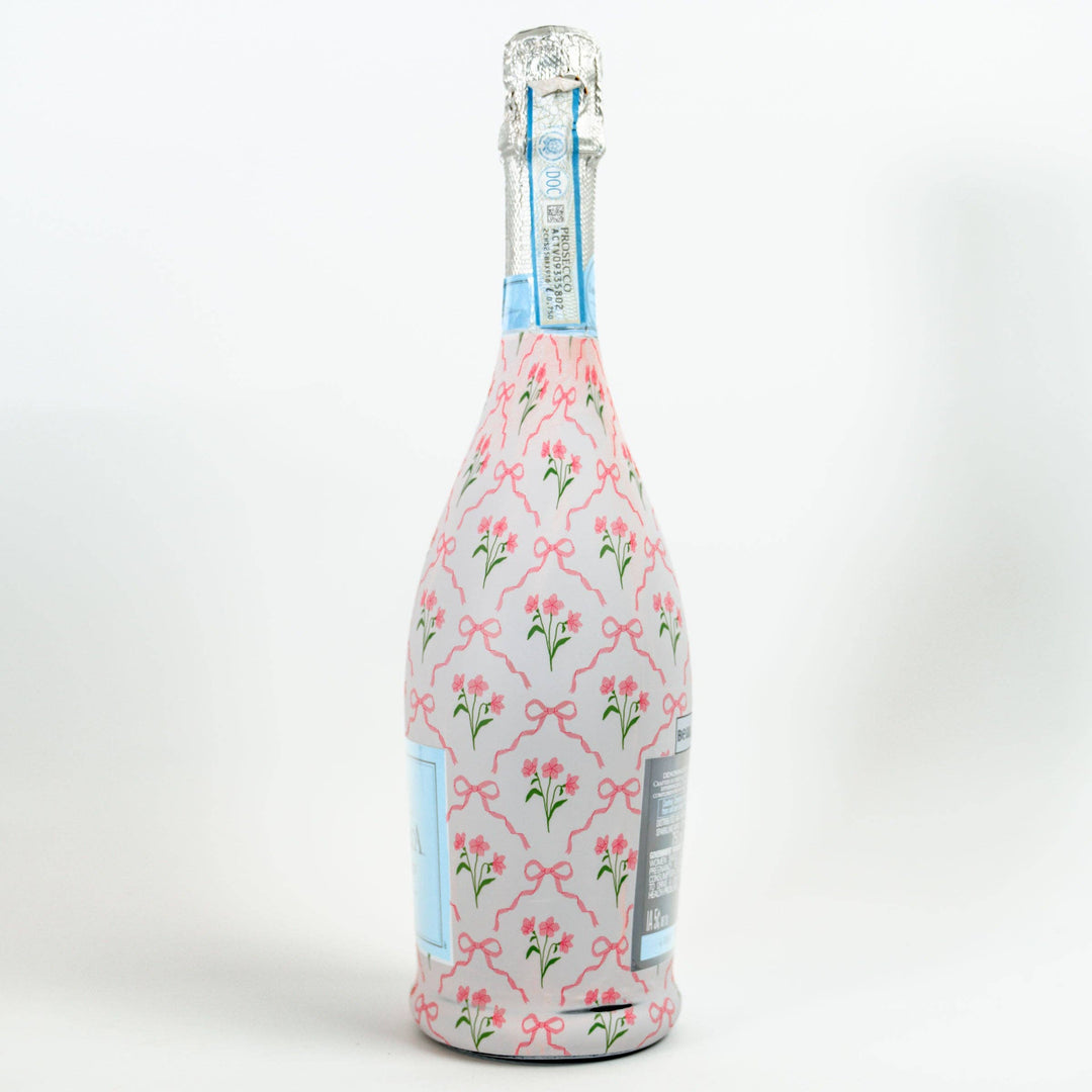 Beau Bottle Pink Bows and Blossoms - Prosecco Collection – Pine & Moss