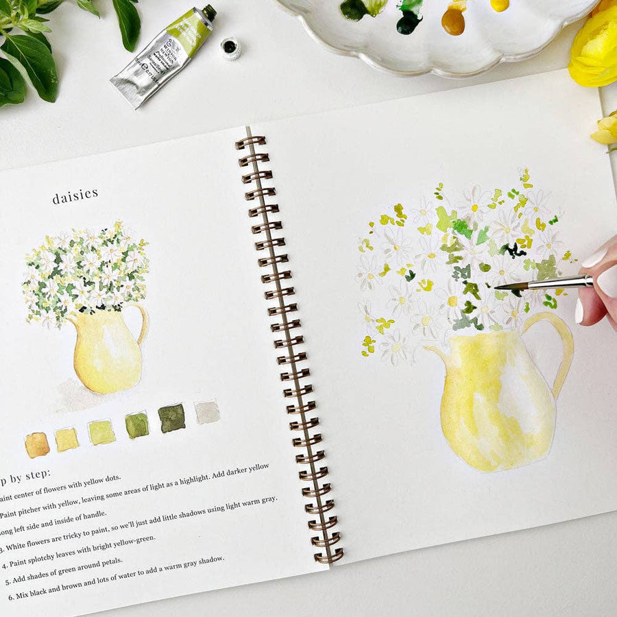 Emily Lex Studios- Flowers Watercolor Workbook – Pine & Moss