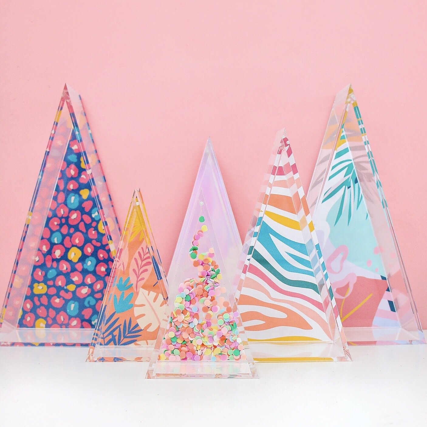 Clear Magnetic Acrylic Trees – Pine & Moss